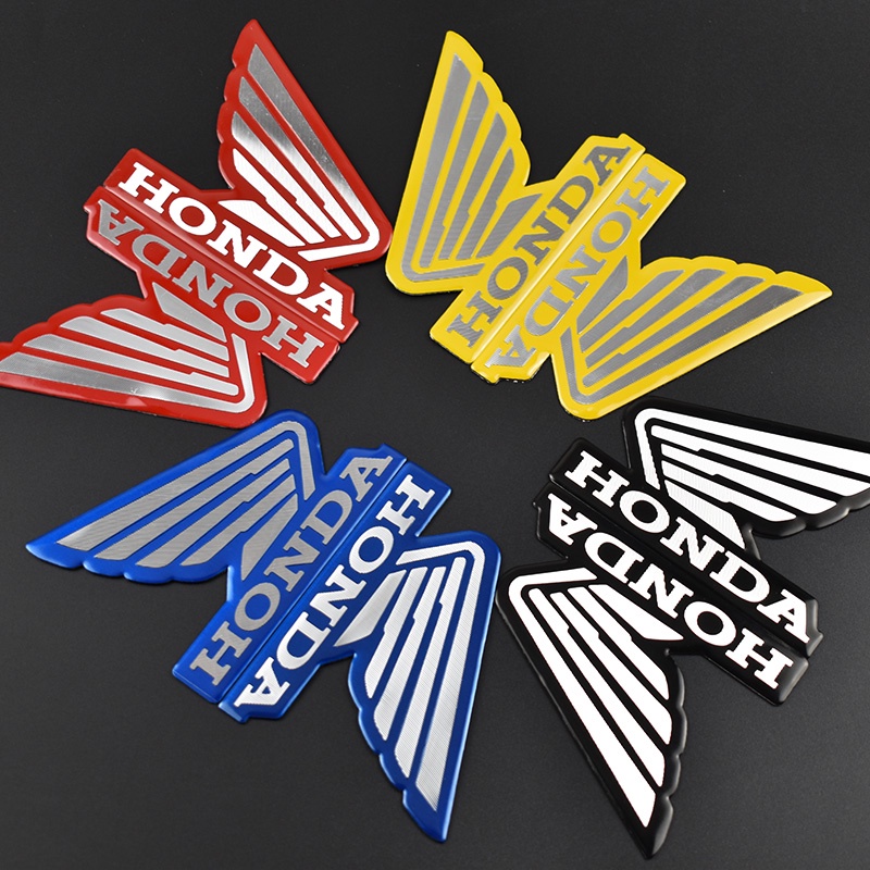 Motorcycle Decal Honda Logo Wing Wing Aluminum Sticker Metal Sticker ...