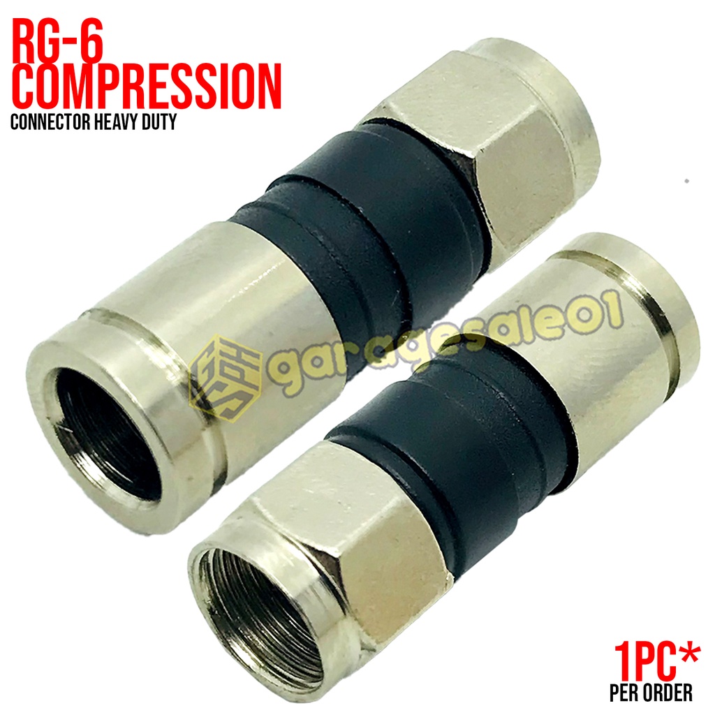 GS RG6 F-Type Compression Snap Seal Plug – Coaxial Connector for TV ...