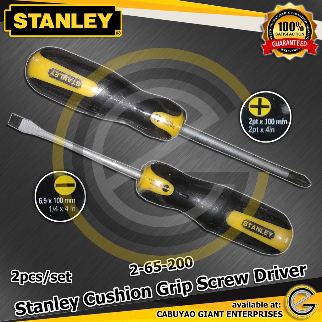 Stanley Cushion Grip Screw Driver (2 sets) (2-65-200) | Shopee Philippines