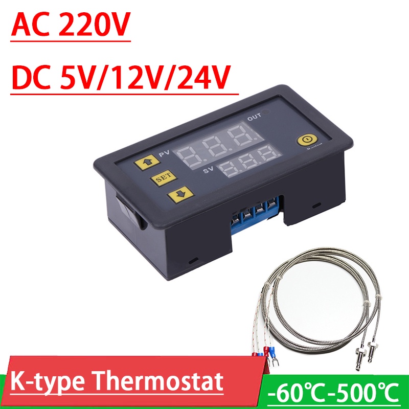 60 To 500c Led Digital Temperature Controller Switch Meter K Type Thermocouple Thermometer