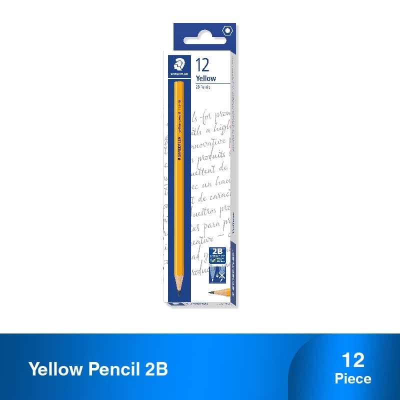 Staedtler Yellow Pencil 2B (1Lsn) | Shopee Philippines