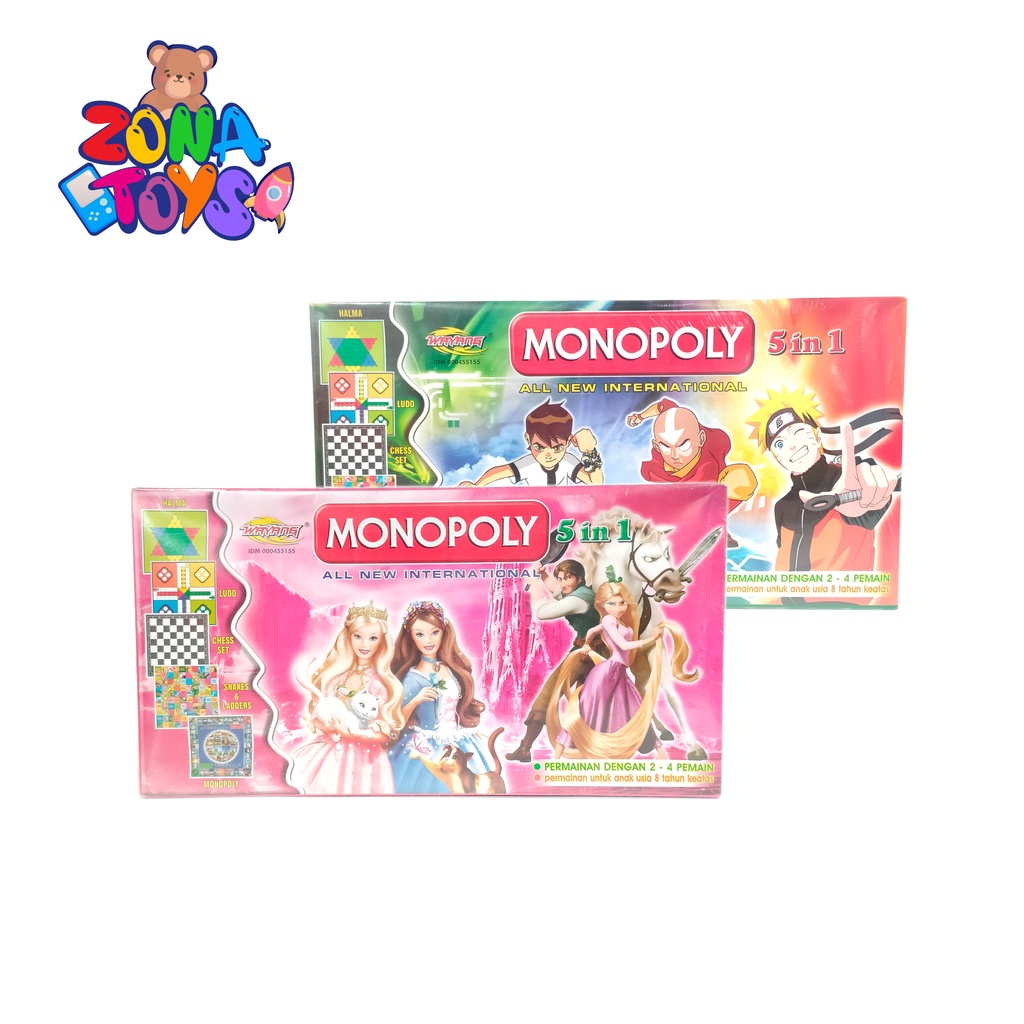 Monopoly International 5 in 1 Monopoly International Children's Toy ...