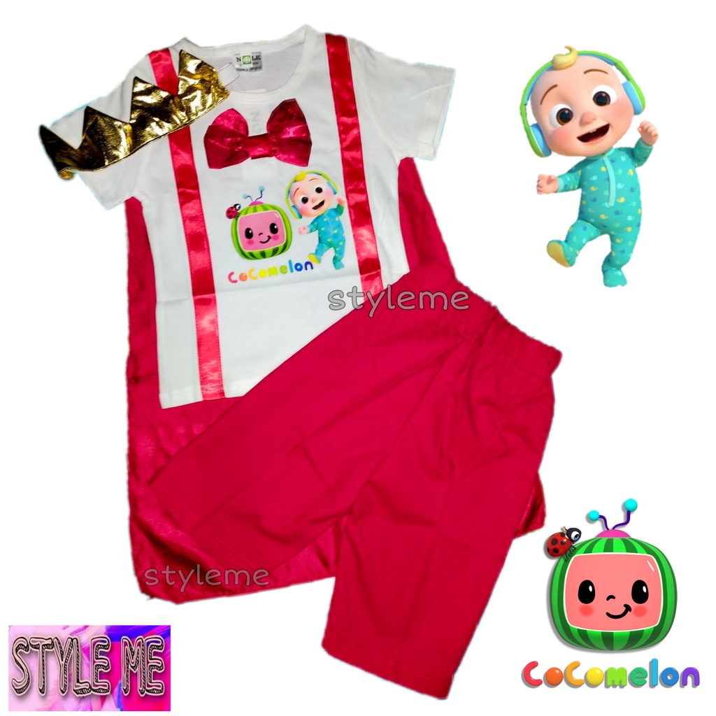 COCOMELON RED PRINCE COSTUME ROMPER/OVERALL (ROLEPLAY, COSPLAY) FOR ...