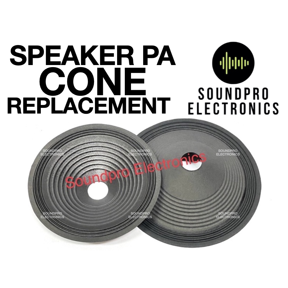 Speaker Cone PA/INSTRUMENTAL Replacement (Black Paper Cone/Cloth Edge ...