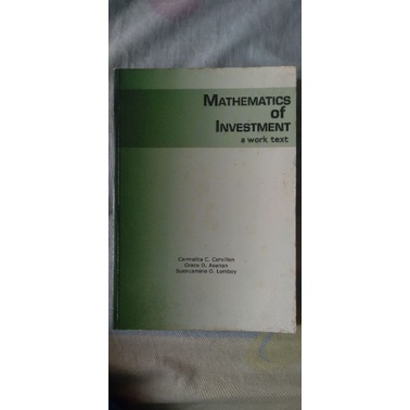 Mathematics of Investment (College Textbook) | Shopee Philippines