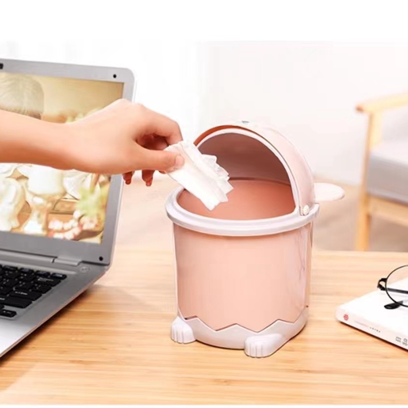 Cute Animal Shape Trash Cans Cute Desktop Trash Can-KC112 | Shopee ...