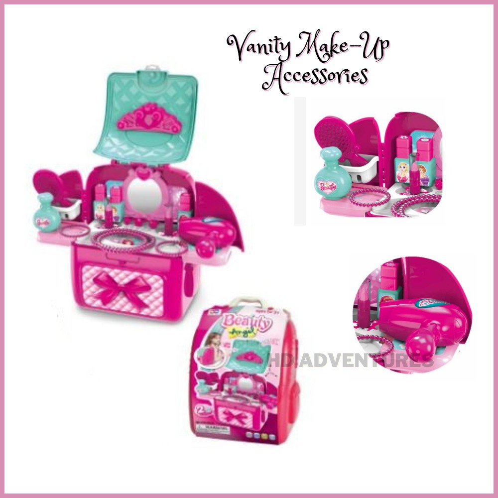 Beauty Fashion Vanity Make Up Accessories Backpack Set | Shopee Philippines
