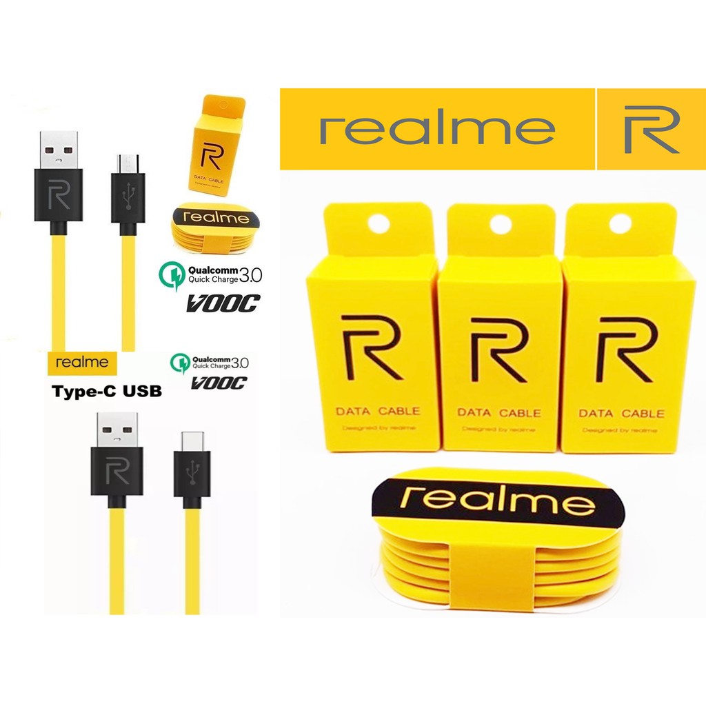 Realme Flash Charging USB Cable For Android V8 Micro/ Type-C High ...