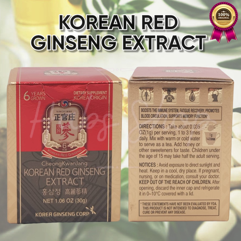 Cheong Kwan Jang, Korean Red Ginseng Extract, 1.06 oz (30 g) | Shopee ...