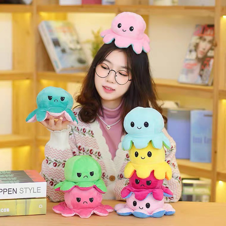 AMONG US / TIKTOK REVERSIBLE BIPOLAR TEETURTLE OCTOPUS FLIP TOY PLUSH ...