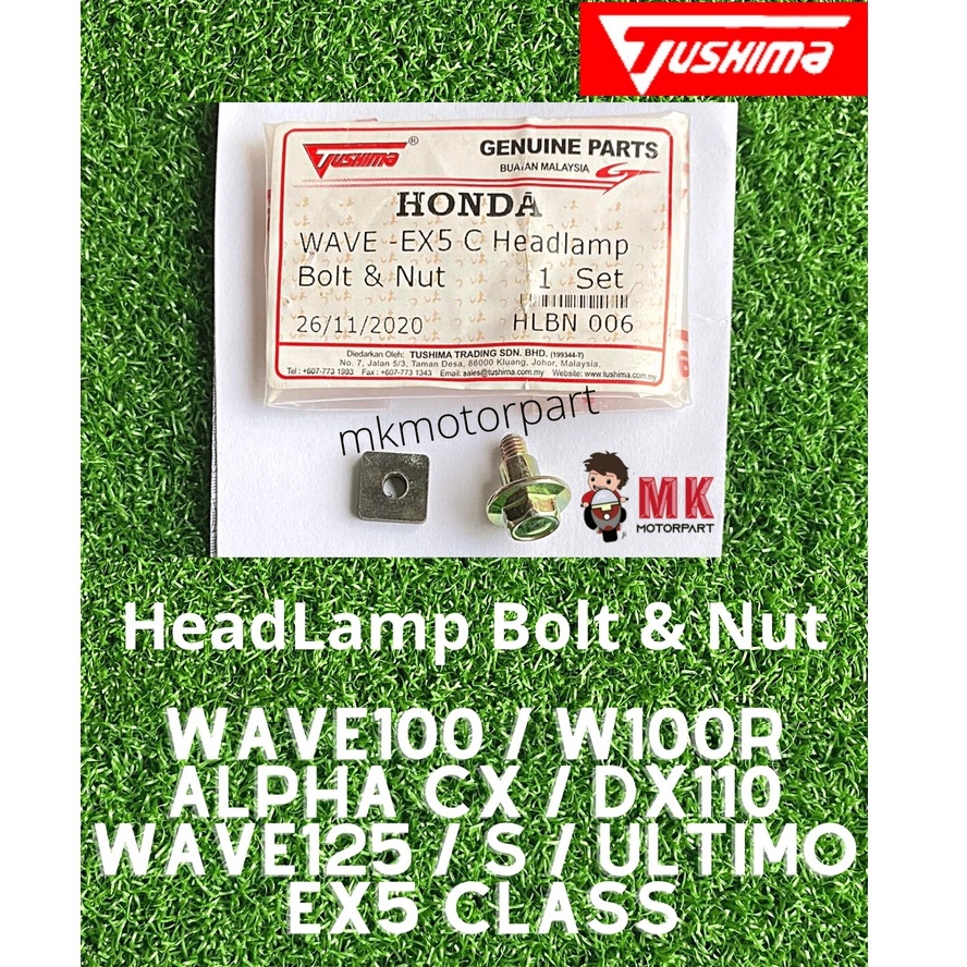 (Tushima) Head Lamp Bolt Nut SCREW Honda Wave100 R Wave125 S X Ultimo ...