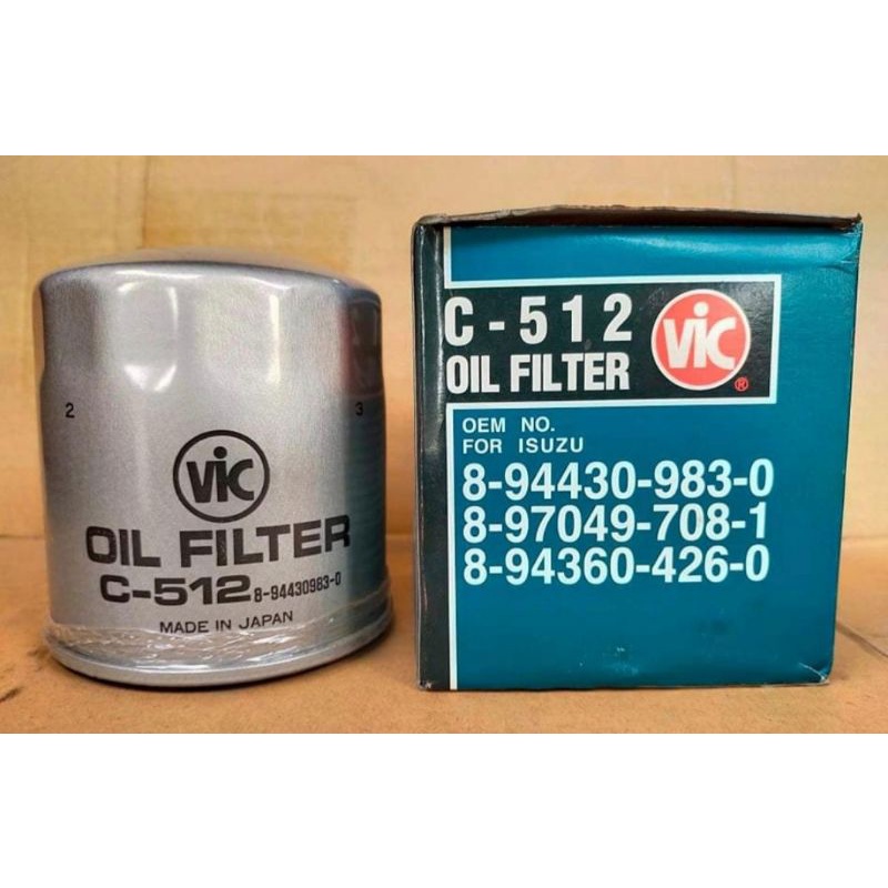 Vic Oil Filter C-512 Isuzu/Crosswind/Fuego/Elf (C512) | Shopee Philippines