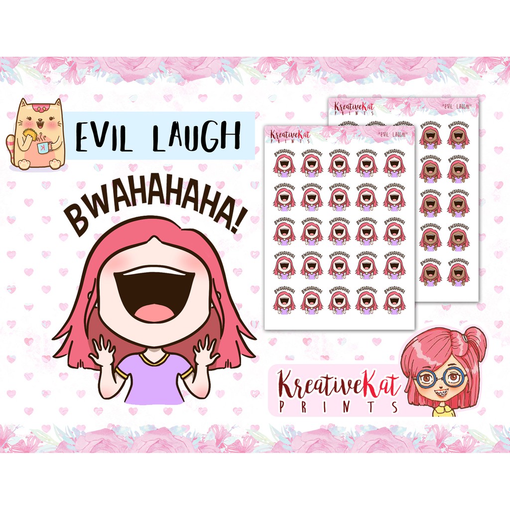 Evil Laugh Stickers | Planner Stickers | Shopee Philippines
