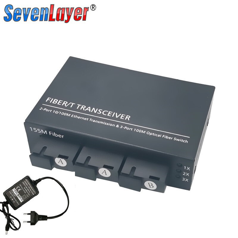 10/100M Fast Ethernet Switch Convert 25KM Fiber Media Converter Single ...