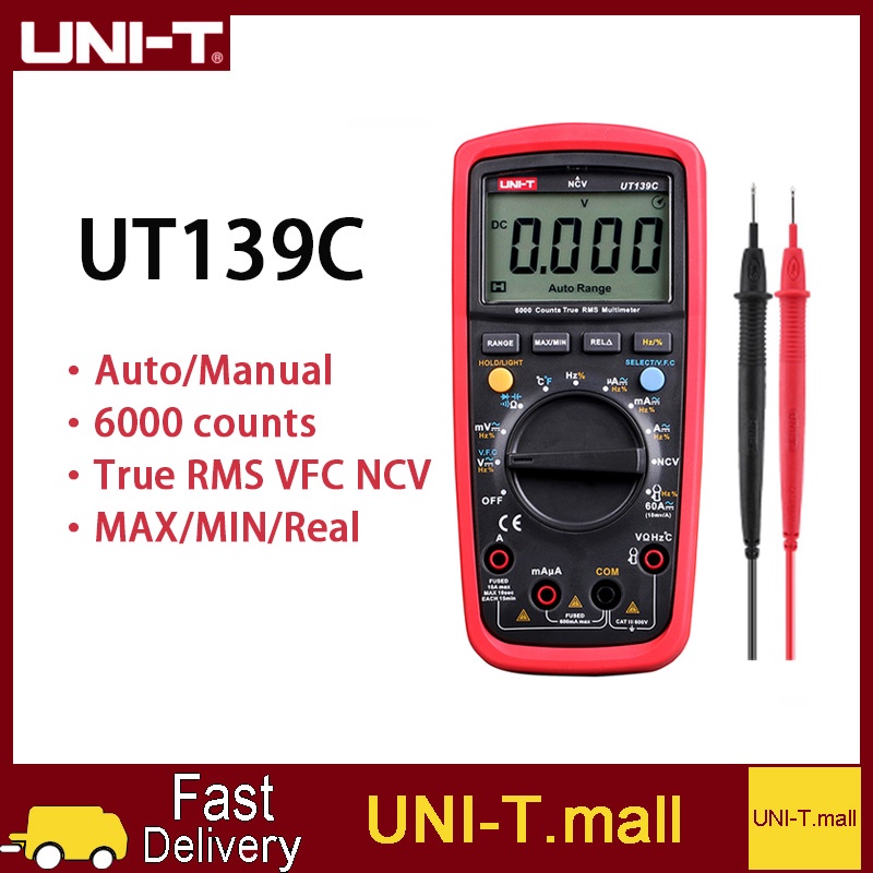 UNI-T UT139C multimeter digital 6000 count automatic range Voltage ...