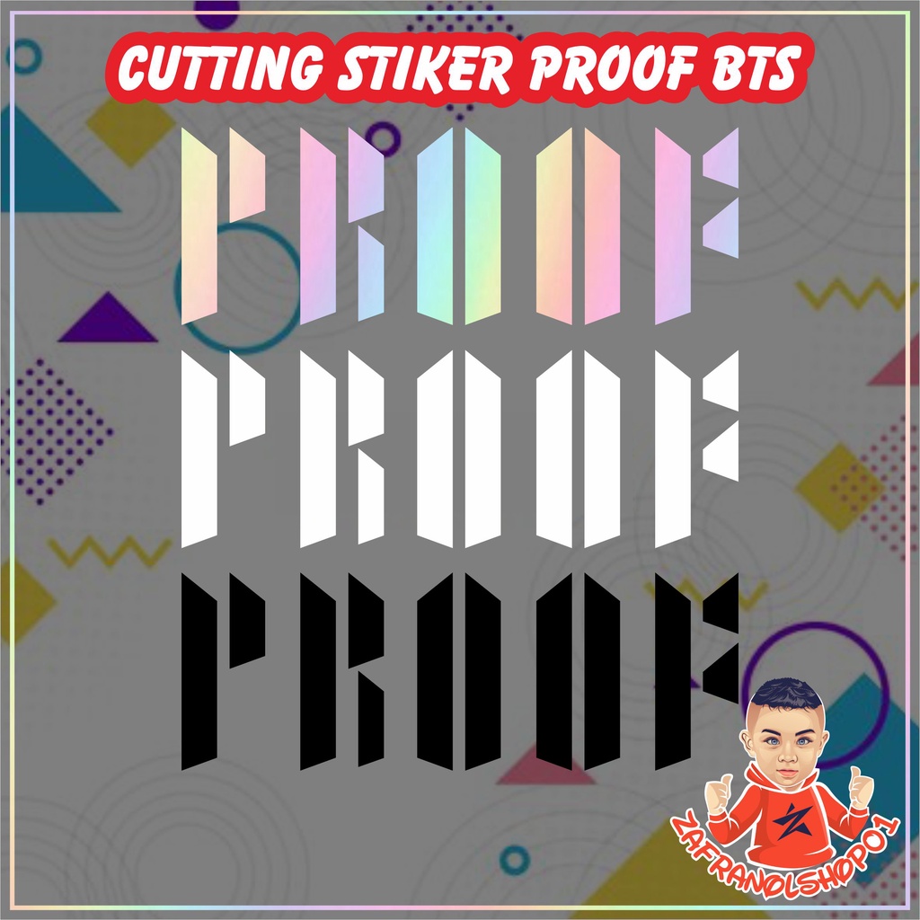 Bts ARMY PROOF Cutting Car Window sticker Car / Motorcycle / Helmet ...