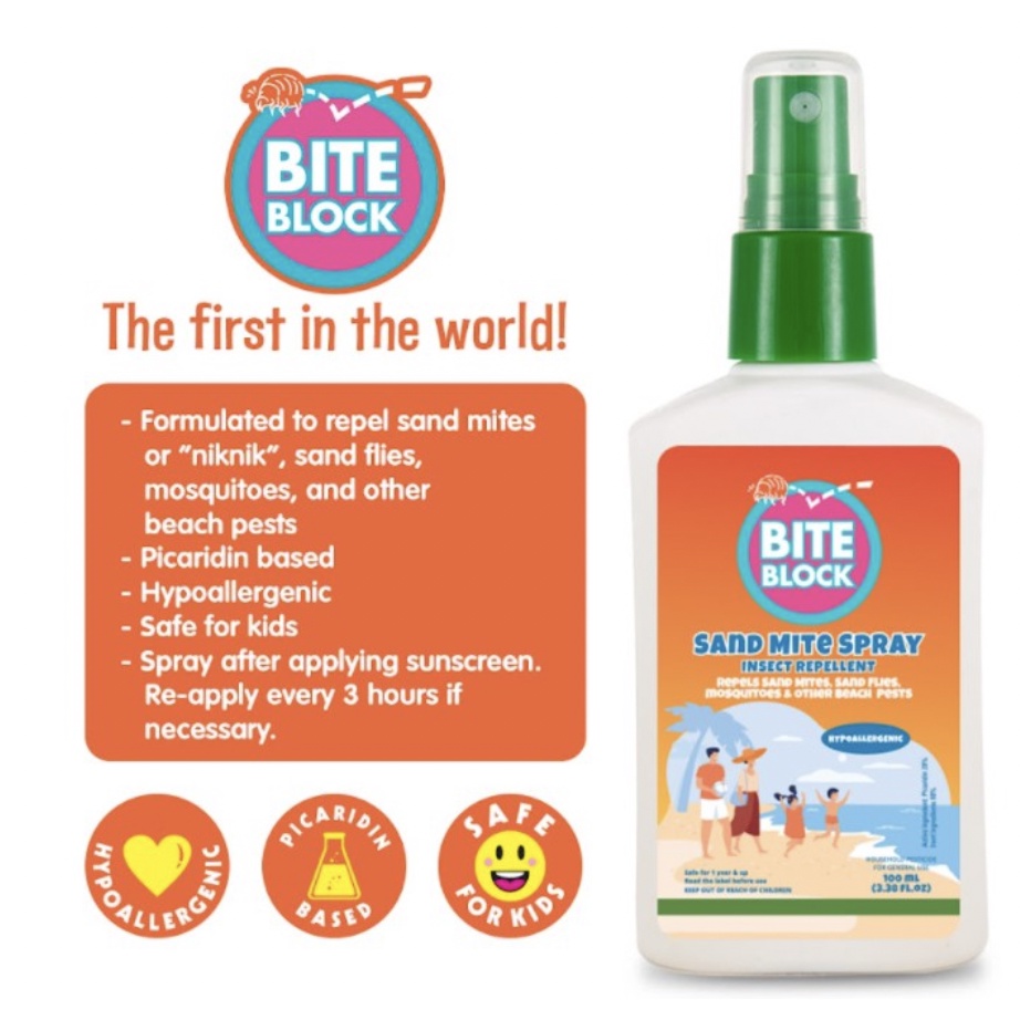 Bite Block Sand Mite Anti "Nik Nik" Spray 100mL | Shopee Philippines