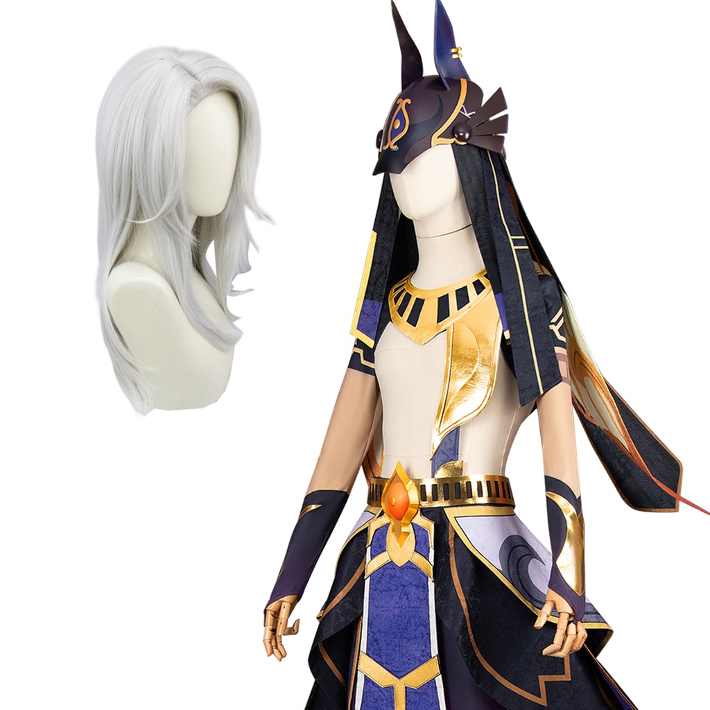 HOLOUN Cyno The Eremite Genshin Impact Game Anime Cosplay Wig Headwear ...