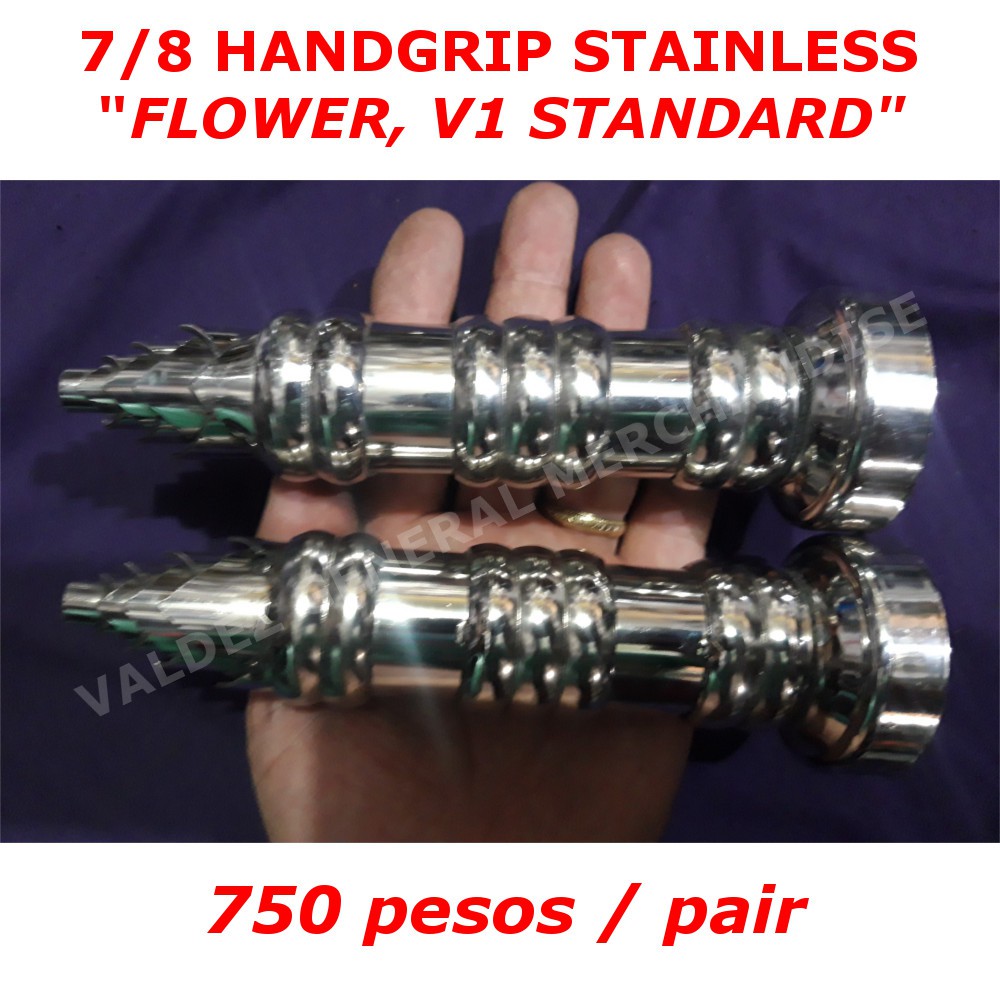Motorcycle Hand Grip , Stainless Universal Handgrip for 7/8 Handle Bar ...