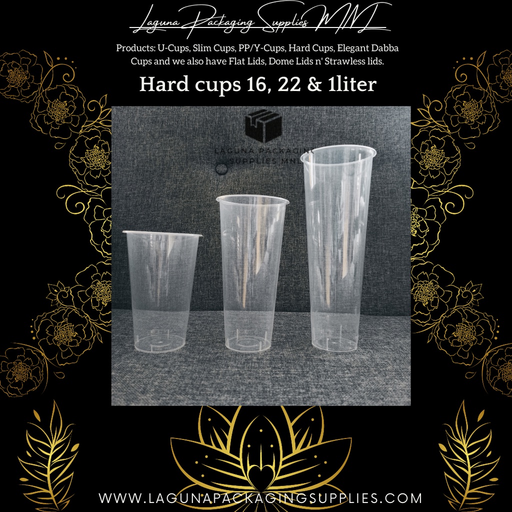 Hard Cups 90MM - 16OZ, 22OZ, 1LITER WITH LIDS SET (SOLD BY 50 PCS ...
