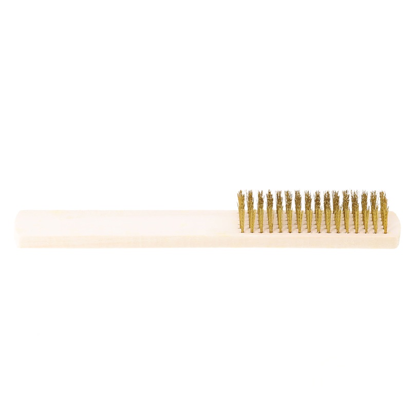 Wooden handle brass wire cleaning brush solid copper head wire brush ...