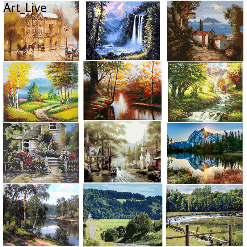 Art_Live 40*50cm Paint By Numbers DIY Digital Oil Painting By Numbers ...