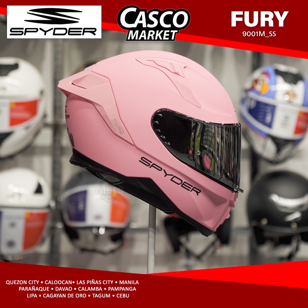 SPYDER FURY PD FULL FACE DUAL VISOR MOTORCYCLE HELMETS ( PLAIN WHITE ...