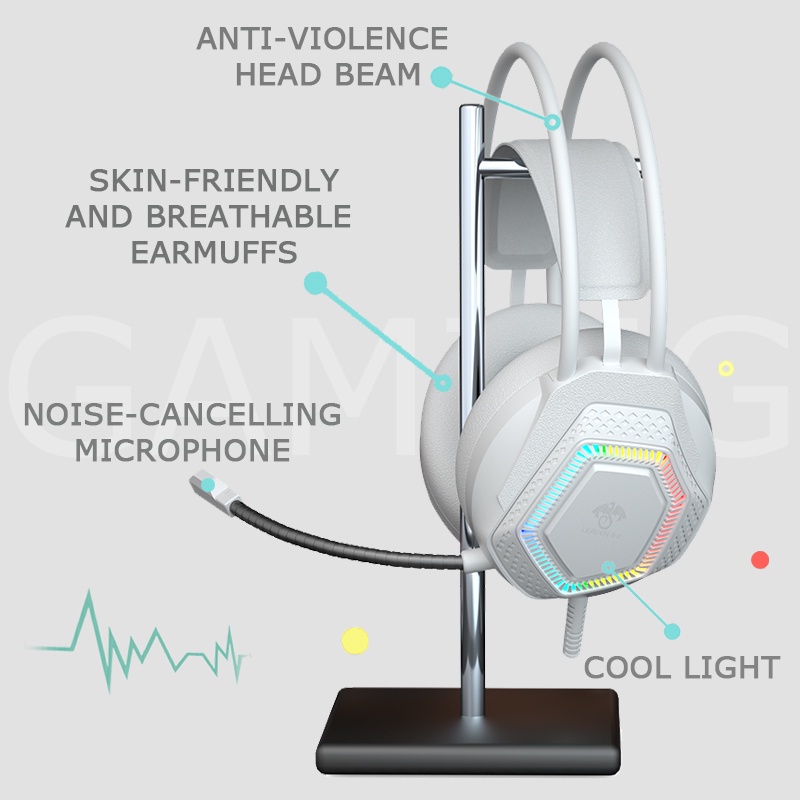 Usb Headset Leaven G70 7.1 Gaming and Noise Cancelling headphones with ...
