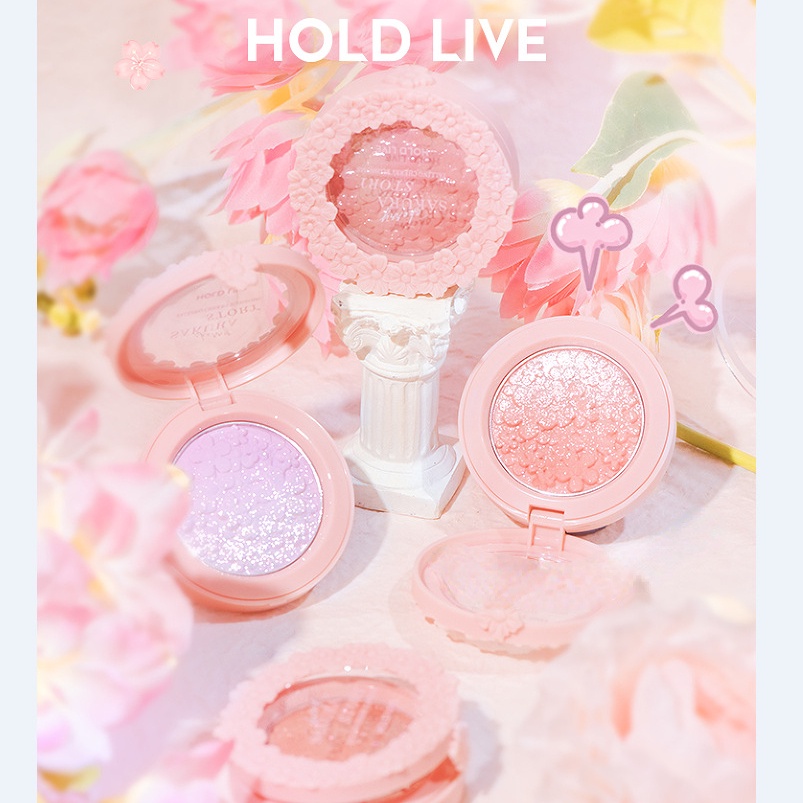 HOLD LIVE Powder Cherry Blossom Garden Blush Pearl Matte Powder Run ...