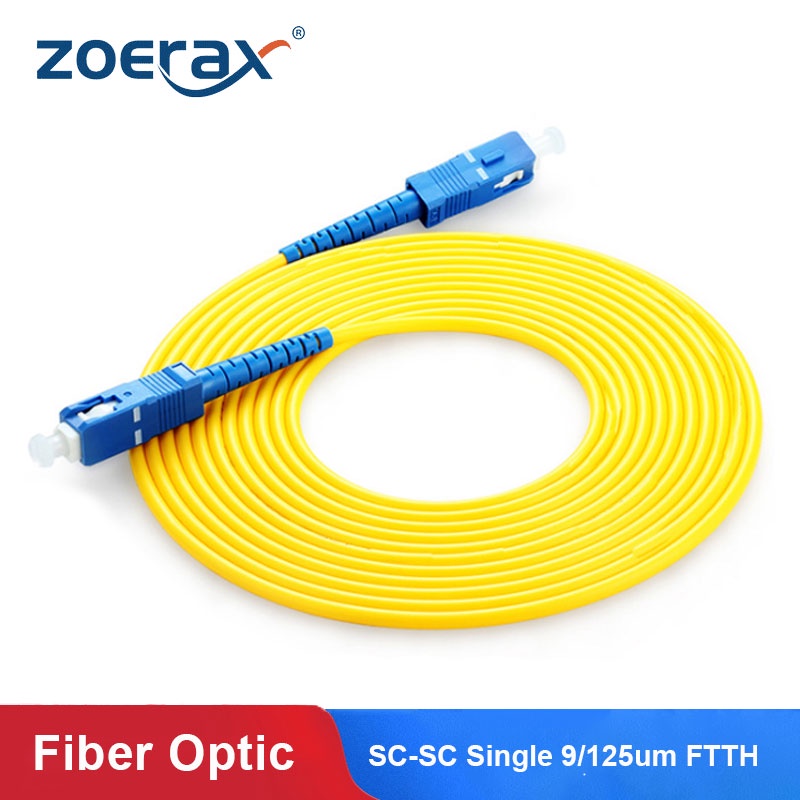 ZoeRax SC SC Simplex Single-mode Fiber Optic Patch Cable UPC SM 3.0mm 9 ...