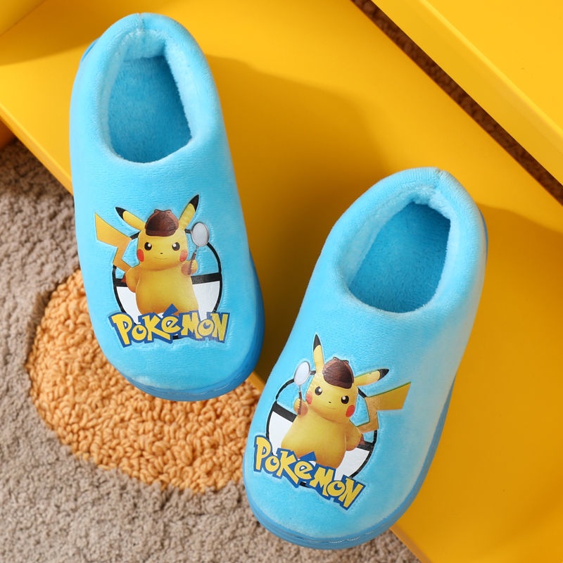 Pokemon Plush Cotton Slippers Kawaii Pikachu Gengar Charizard Vaporeon ...