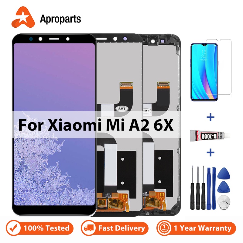 LCD For Xiaomi Mi A2 MiA2 M1804D2SG M1804D2SI Display Touch Screen Digitizer Assembly Mi 6X With ...