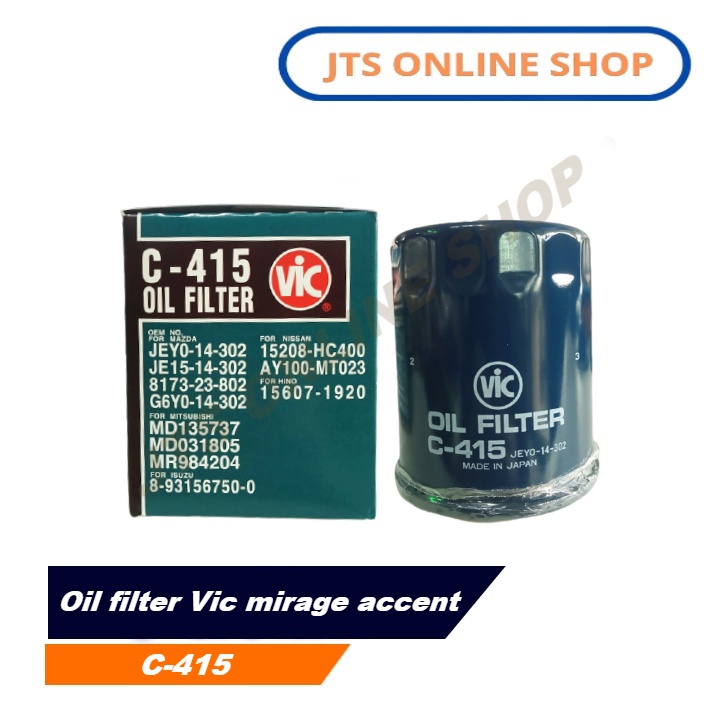 Oil filter Vic C-415 mirage accent | Shopee Philippines