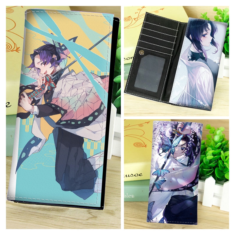 Anime Demon Slayer: Kimetsu no Yaiba Long PU Leather Wallet Kochou ...