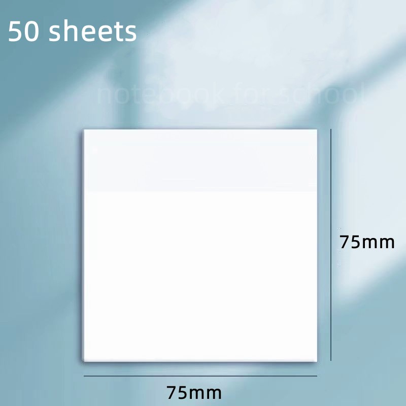 50 Sheets Transparent Sticky Notes PET Waterproof Memo Notepad ...