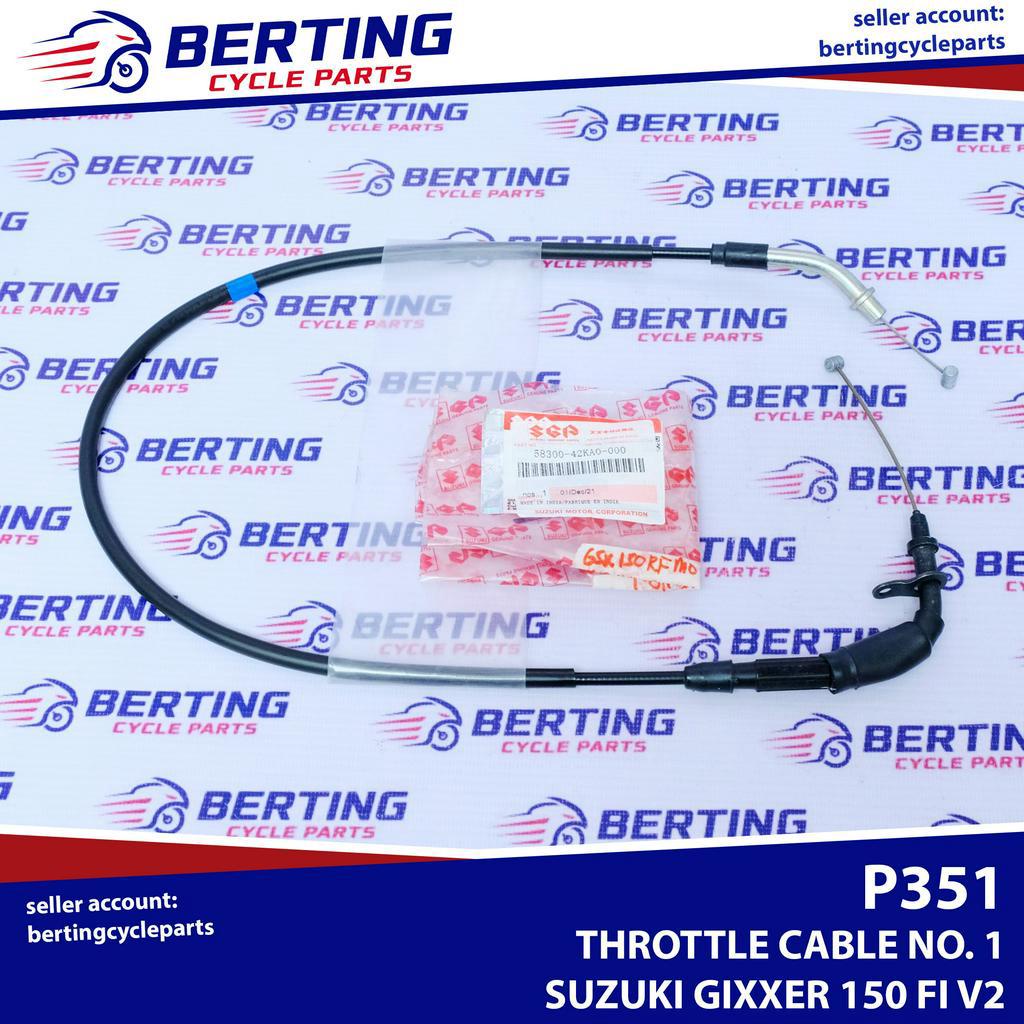 SGP THROTTLE CABLE No.1 and 2 Suzuki Gixxer 150 FI V2 Genuine 58300 ...