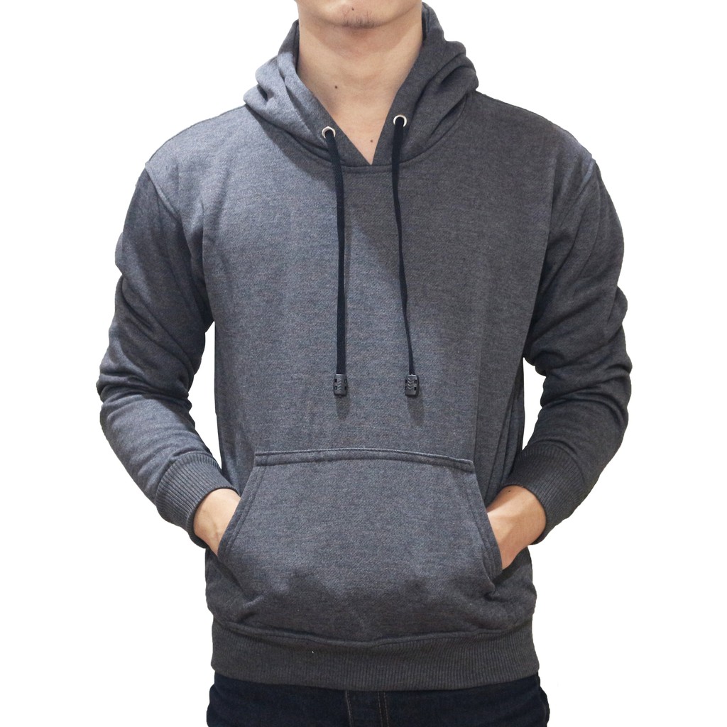 Plain Hoodie Jumper Jacket for Men & Women - DARK MISTY GREY | Shopee ...