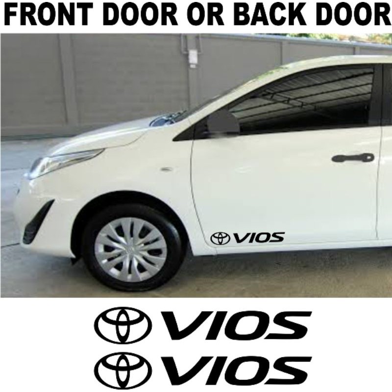 Toyota vios Side Door Car Sticker Design 2pcs size 3x18inches | Shopee ...