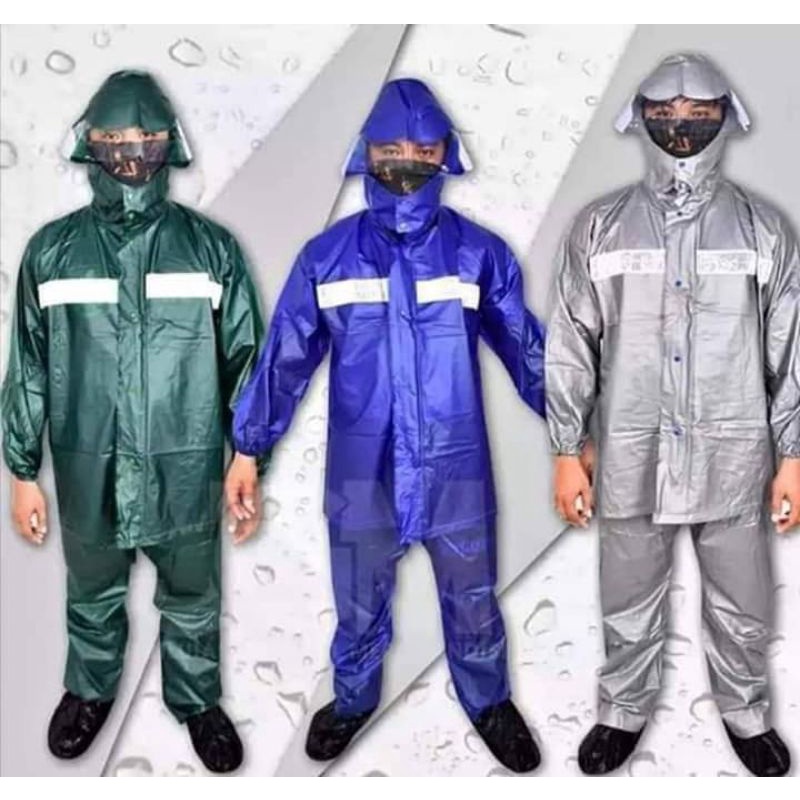 Rubberized kapote Gray/blue/dark green | Shopee Philippines