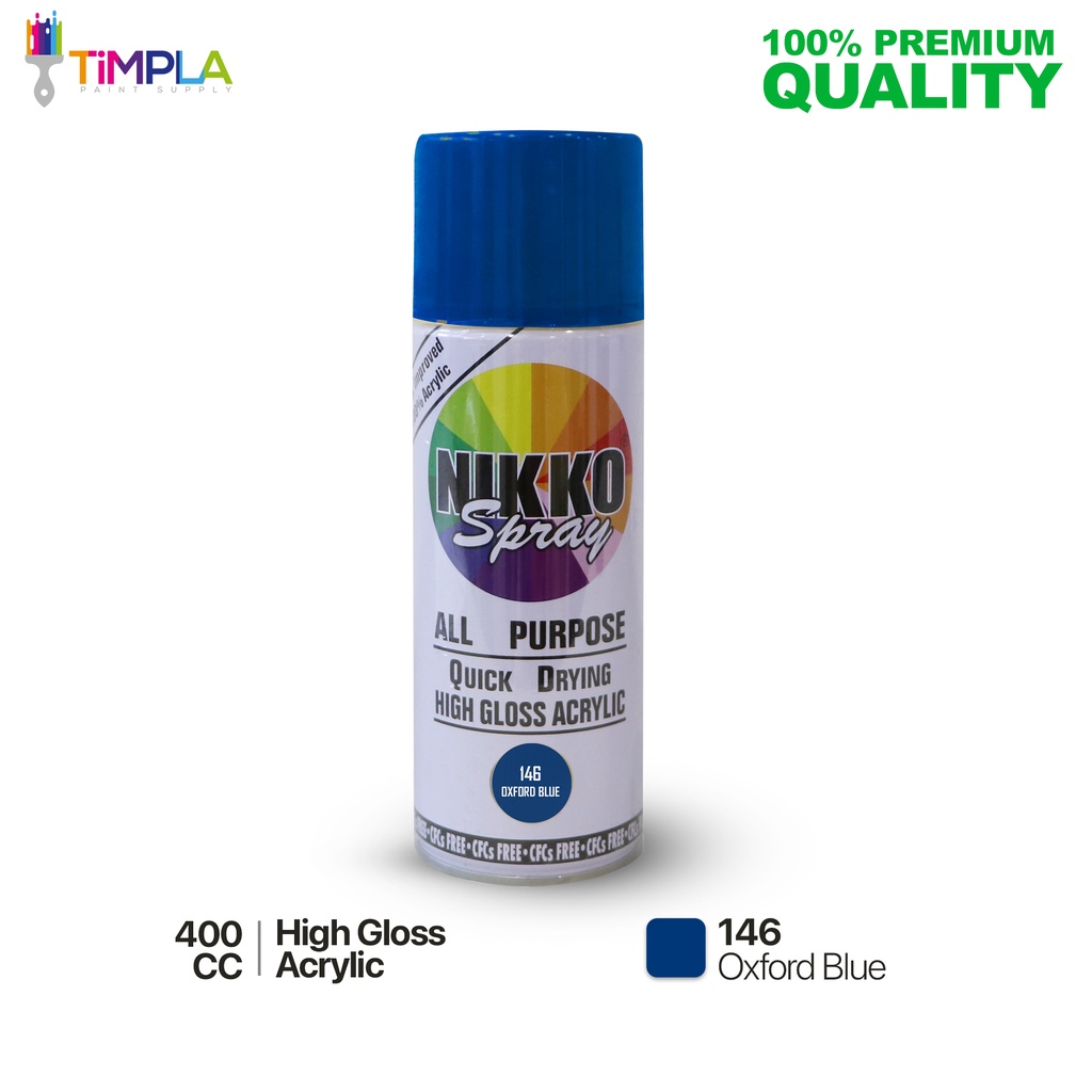 NIKKO Spray Paint 146 Oxford Blue All Purpose Quick Drying High-Gloss ...