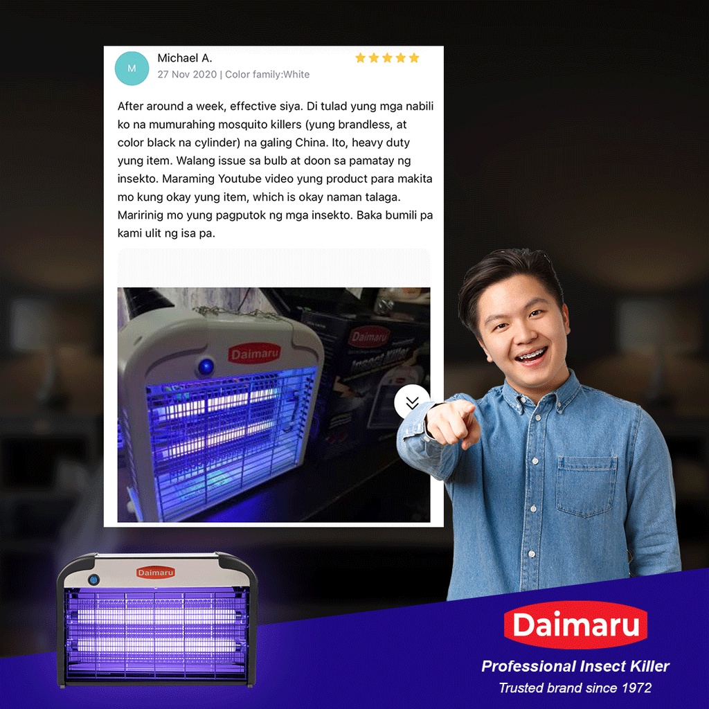 UV Mosquito Killer Anti Dengue DAIMARU BT2X10W Home Office Pest Control ...