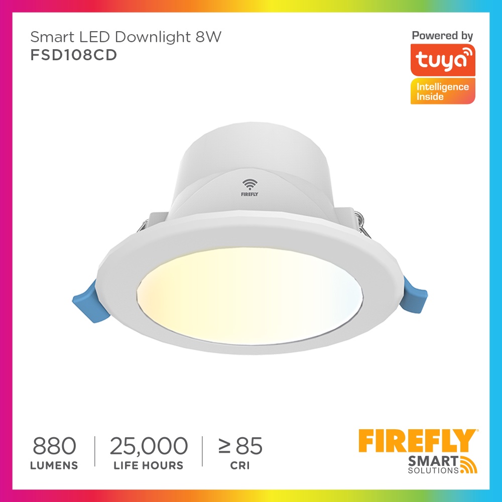 Firefly Smart Solutions Smart LED Downlight CCT + Dimming 8W - FSD108CD ...