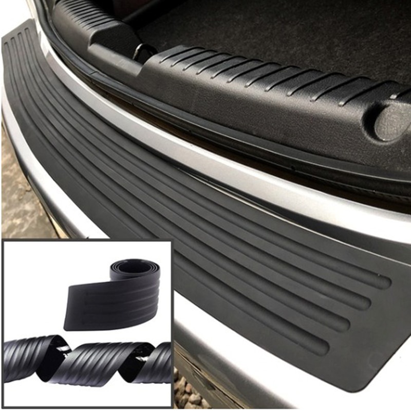 Car Rear Bumper Protector Sticker Trunk Sill Grard Rubber Strip Cover ...