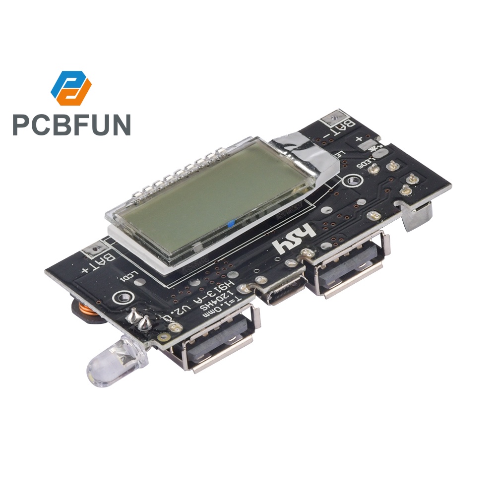 Pcbfun 5V 2.1A 1A Digital Display Dual USB Charging Board | Shopee ...