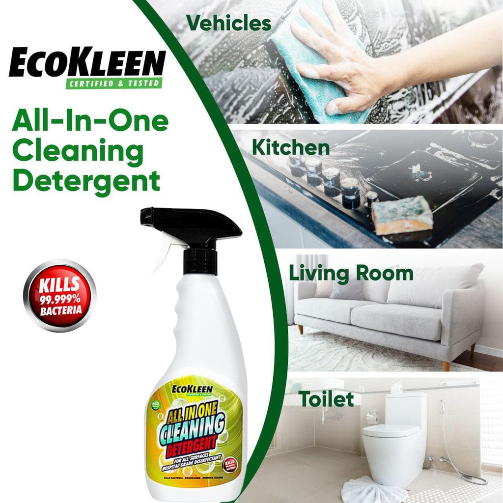 Ecokleen Multipurpose Wash/All in One Liquid Detergent (500ml) | Shopee ...