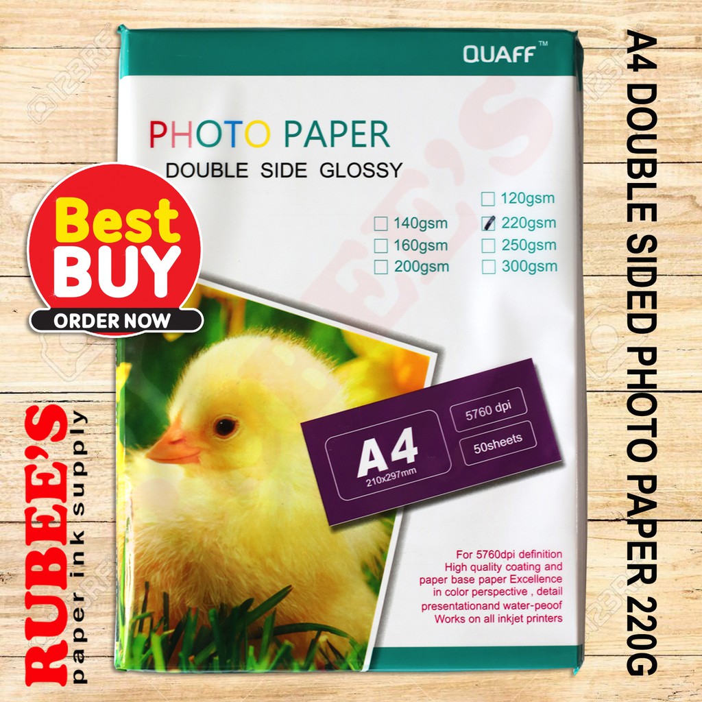 A4 Quaff Double Sided Photo paper 220gsm | Shopee Philippines