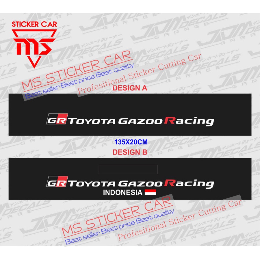 Gr gazoo racing indonesia sticker Car sticker Glass Car sticker toyota ...