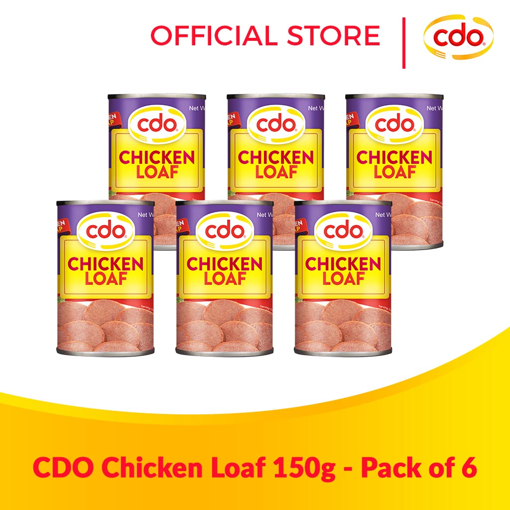 CDO Chicken Loaf Classic 150g - Pack of 6 | Shopee Philippines