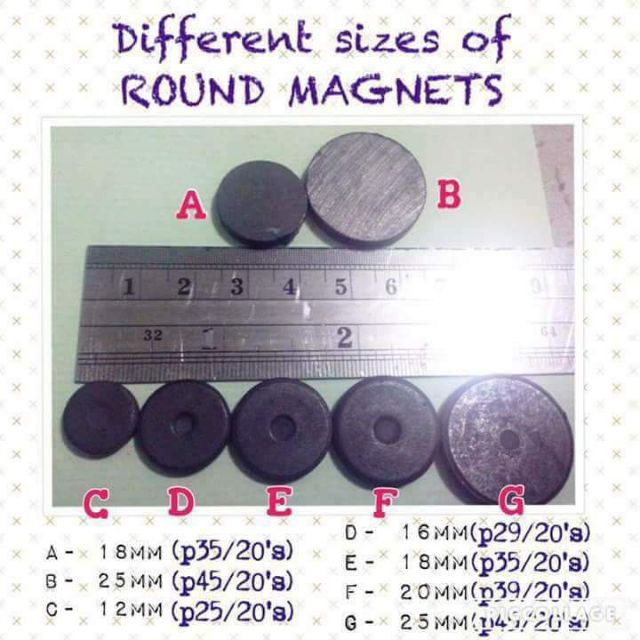 Round magnets per pack of 20s Ref magnet souvenir Coin magnet Small ...