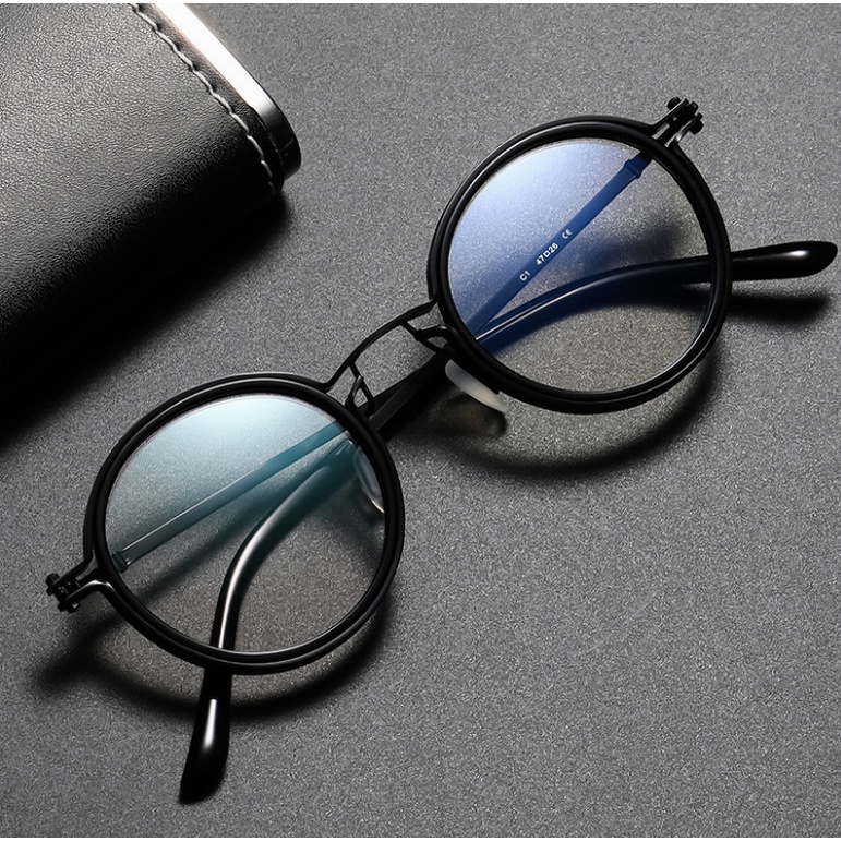 Literature and Art Round Anti-Blue Light Glasses Men's Women's Trend ...